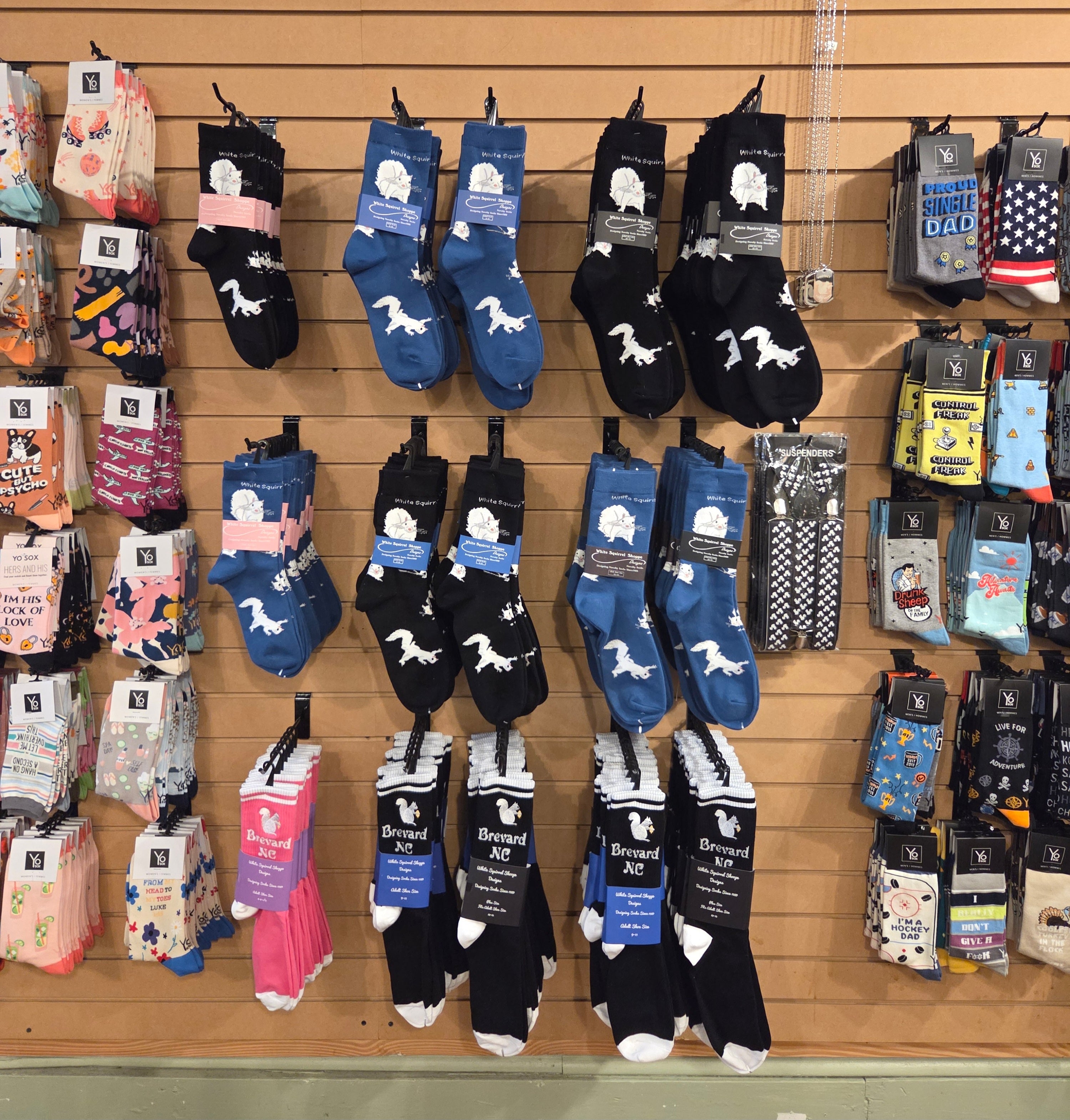 Novelty Merchandise, Socks & Key Chains – White Squirrel Shoppe